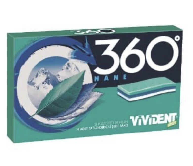 Vivident 360 Şerit Sakız Nane 18'li X 1 Adet - Topi Toptan Satış