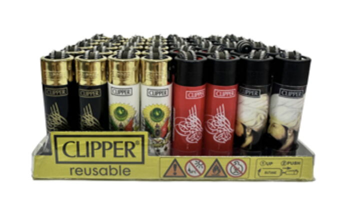 Clipper Pocket Osmanlı Baskılı Çakmak X 48 Adet - Topi Toptan Satış